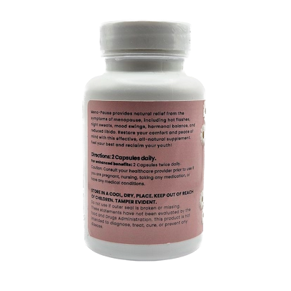 Naturally Your Nutrition Meno-Pause 60 Veg Capsules – Olive May Health Food